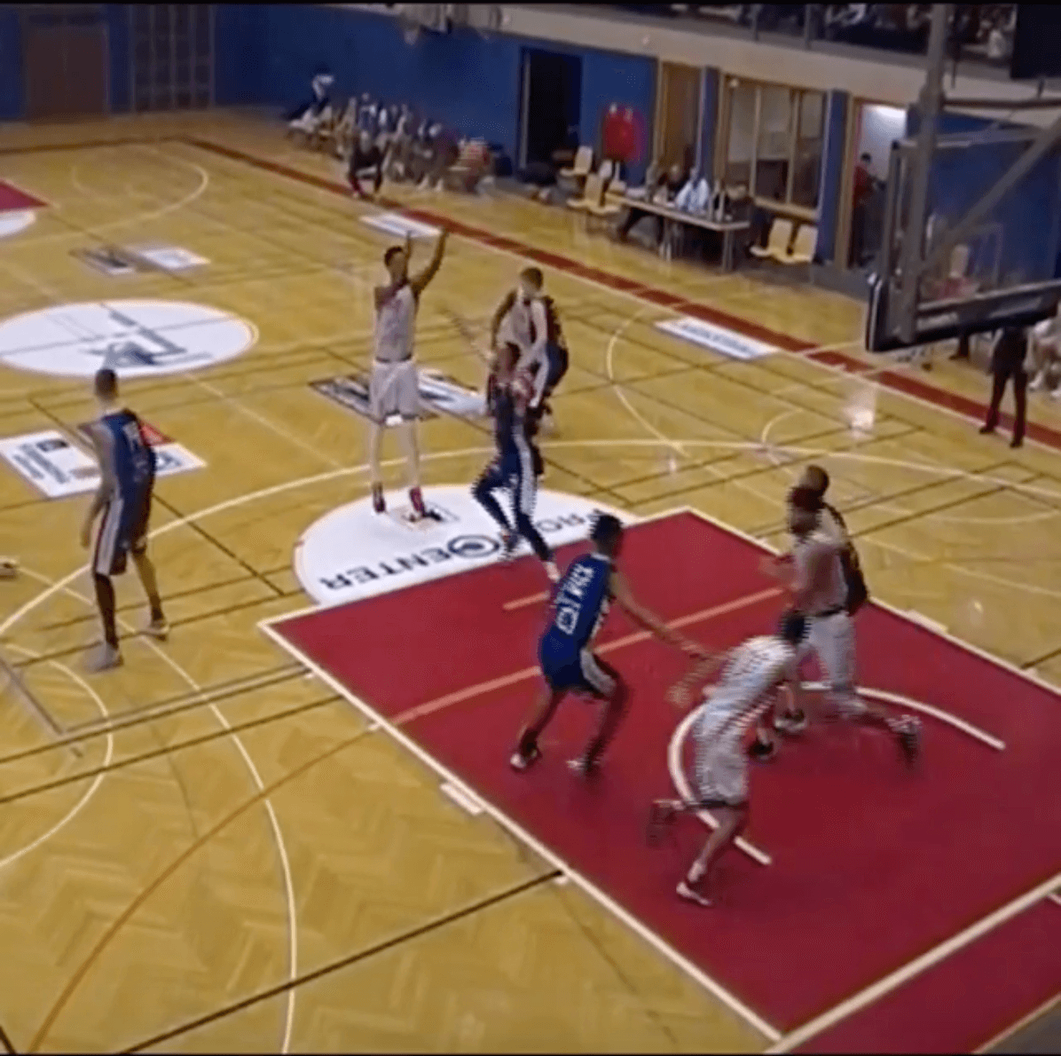 Shaun Willett comes flying in for the Putback and one of his 12 ...
