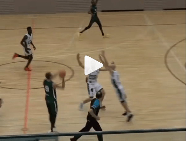 Ted Schleimer ends the first quarter with half-court buzzer-beater ...